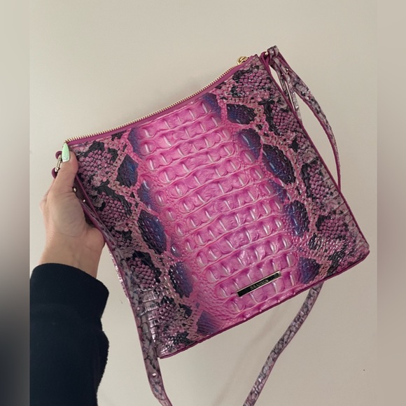 Brahmin | Bags | Brahmin Katie Pink Ombr Cobra Crossbody | Poshmark